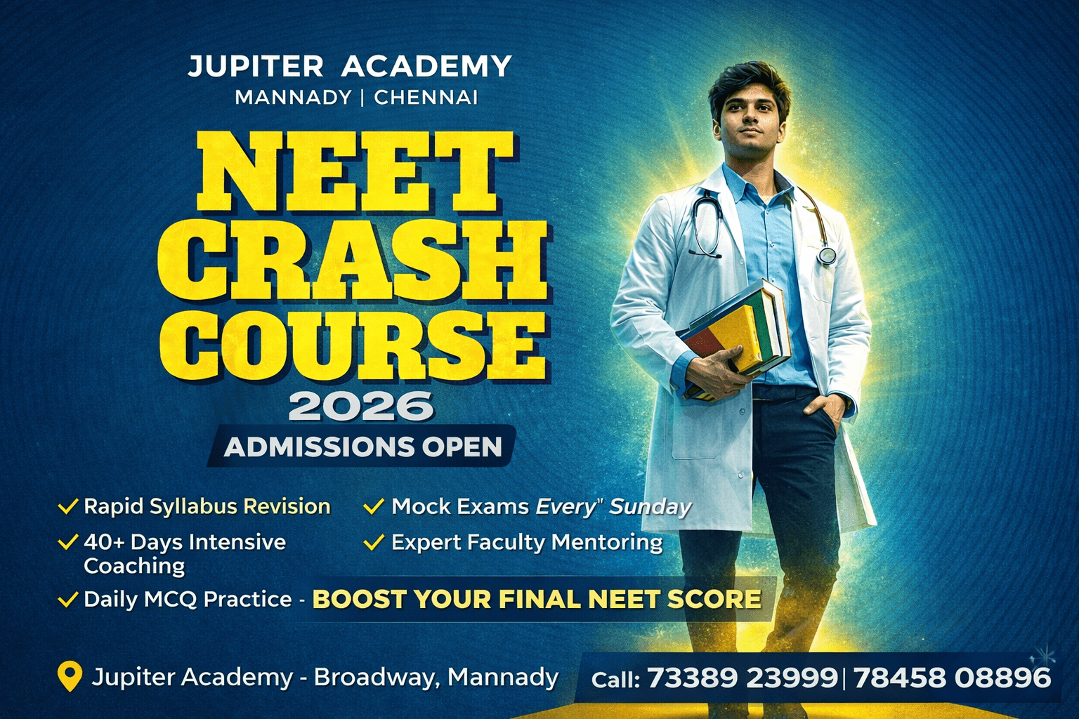 NEET Crash Course 2026 in Mannady Chennai | Final Revision Program ...